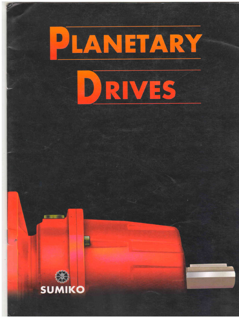 Sumiko Planetary Gearboxes Overview | PDF | Gear | Machines
