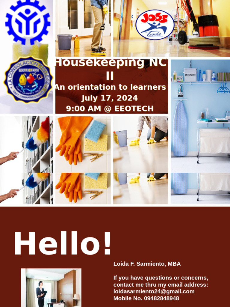 Housekeeping NC II Training Overview | PDF | Educational Technology ...