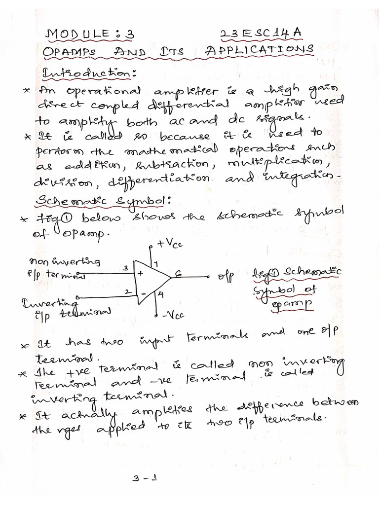 Module3 Op-Amp Applications | PDF