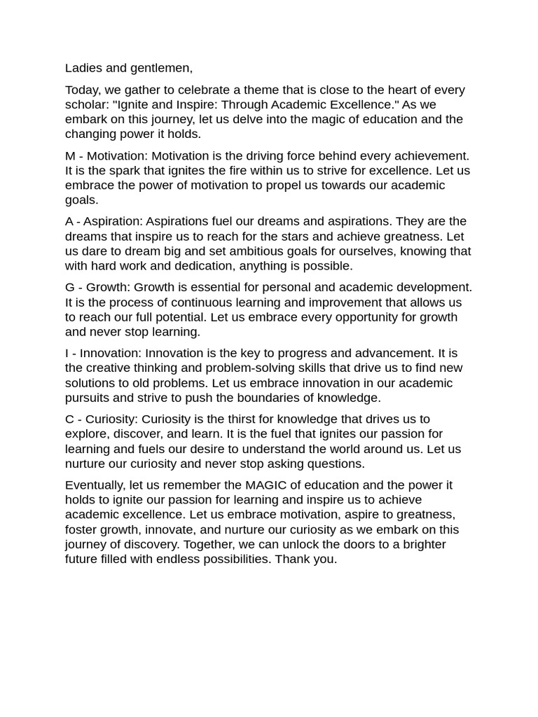 Oratorical Speech 2 | PDF