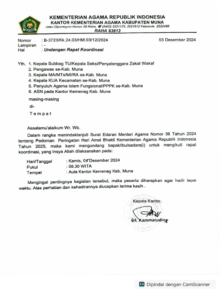 Undangan Rakor | PDF