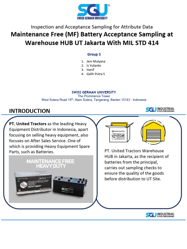 Group 3B - Quiz 2 - Inspection and Acceptance Sampling For Variable ...