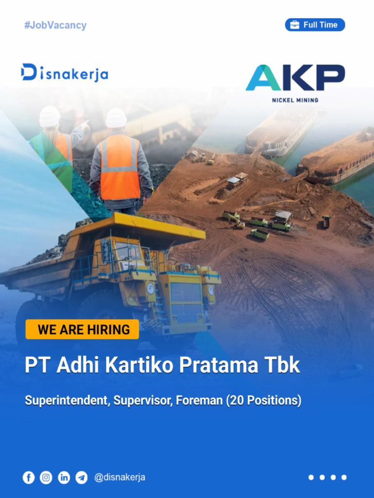 Lowongan Kerja PT Adhi Kartiko Pratama Tbk - DISNAKERJA | PDF