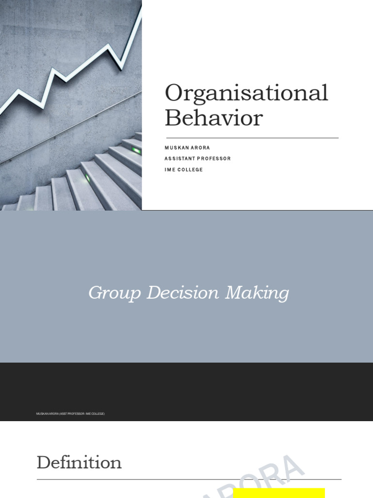 Group Decision Making - OB | PDF | Group Decision Making | Decision Making