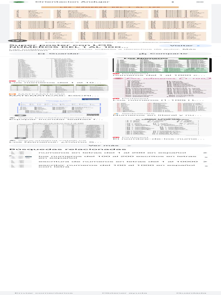 Nombre de Los Numero 150 Al 400 - Buscar Con Google | PDF