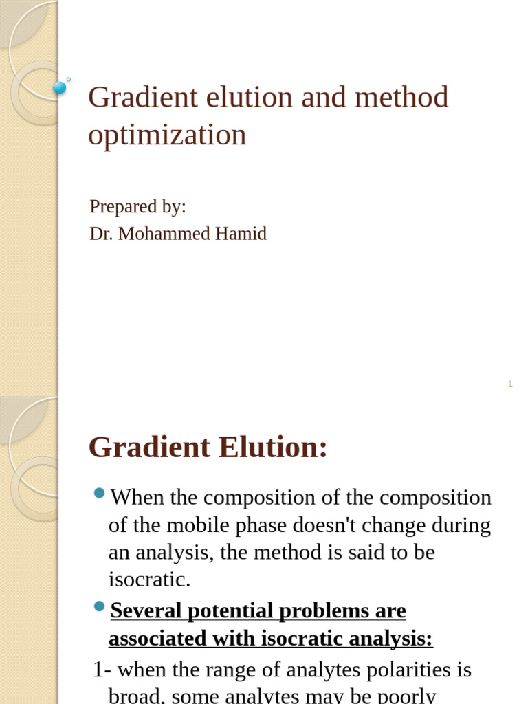 HPLC Gradient Elution Guide | PDF | High Performance Liquid ...