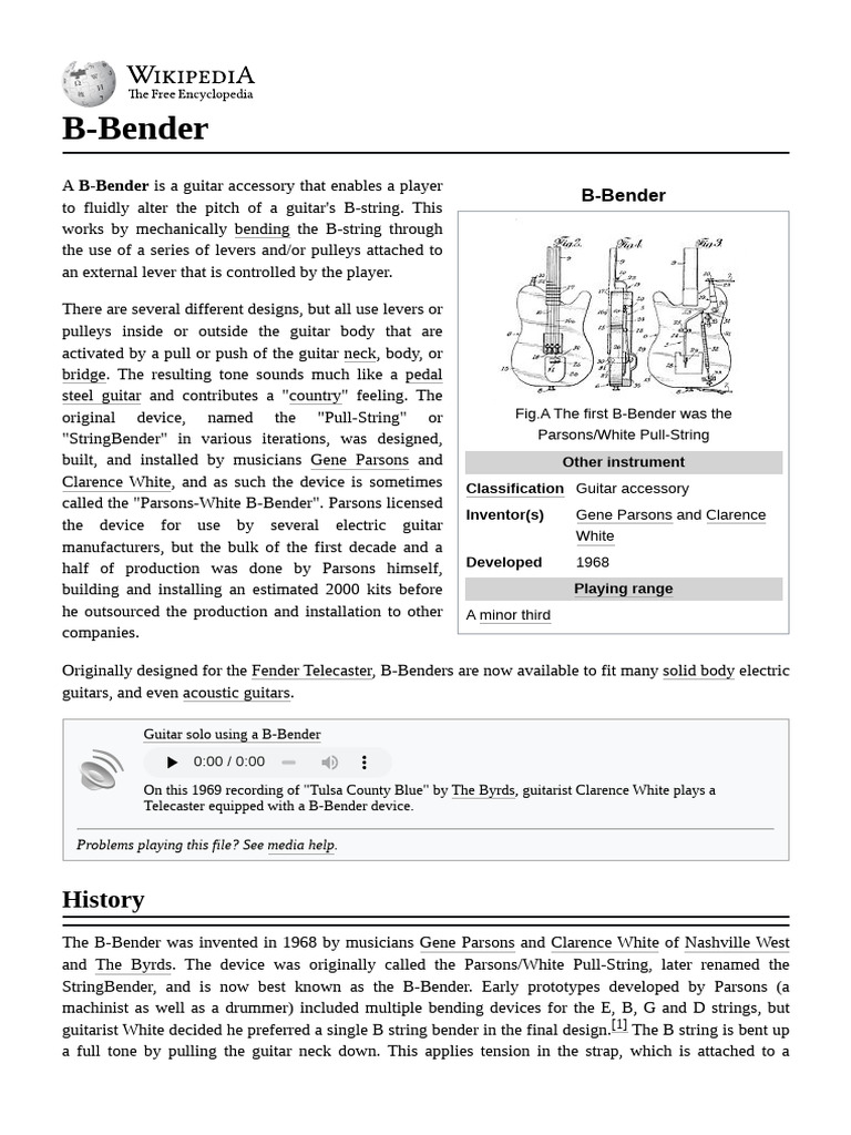 B Bender | PDF | Guitars | Guitar Family Instruments