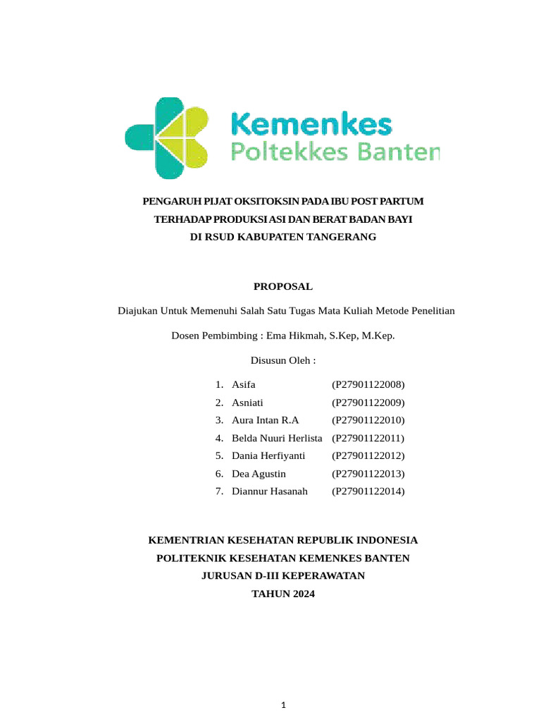 PROPOSAL_METOPEL_KEL2_OKSITOKSIN-Asniati[2] | PDF