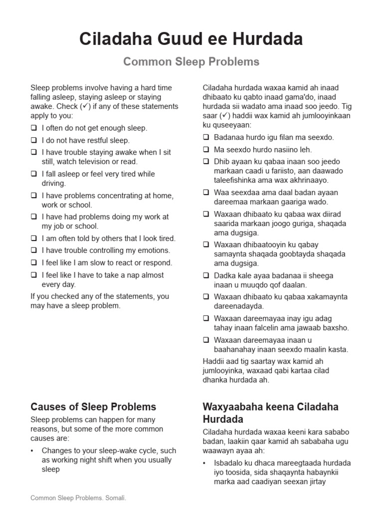 Common Sleep Problems Som | PDF | Sleep | Sleep Apnea