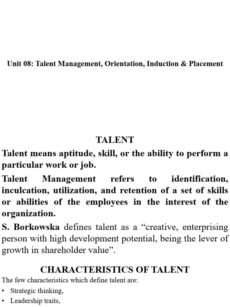 OB unit 8 | PDF | Talent Management | Employee Retention