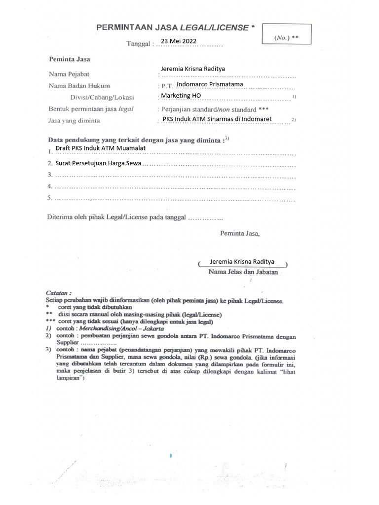 PJL 4 ATM Sinarmas | PDF