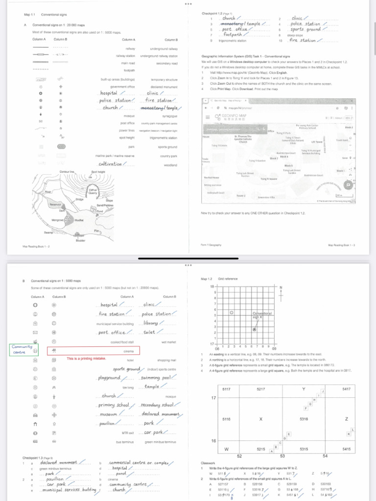Map Reading Skill Booklet Answer | PDF