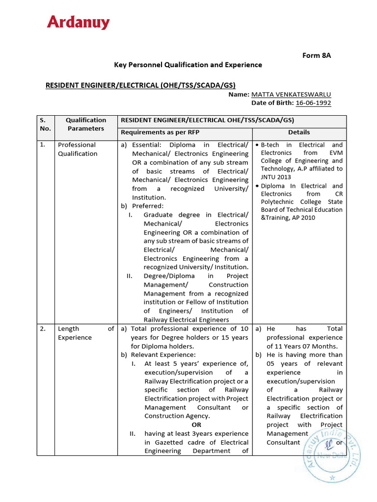 Form 8A | PDF | Rail Transport | Engineering