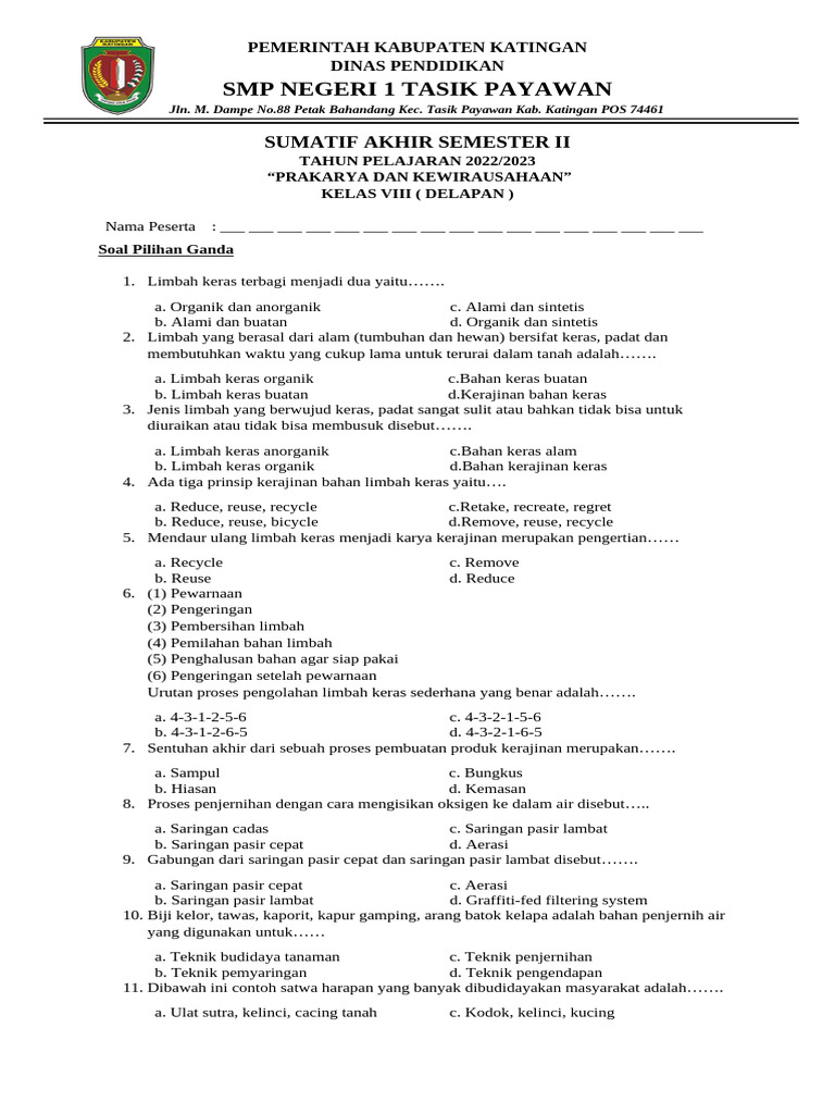 Sas Ii Kelas Viii | PDF