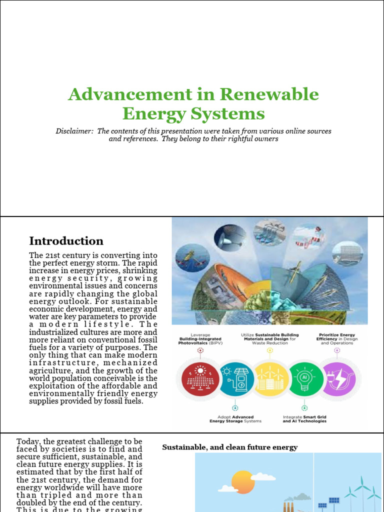 Future of Renewable Energy Systems | PDF | Solar Energy | Photovoltaics