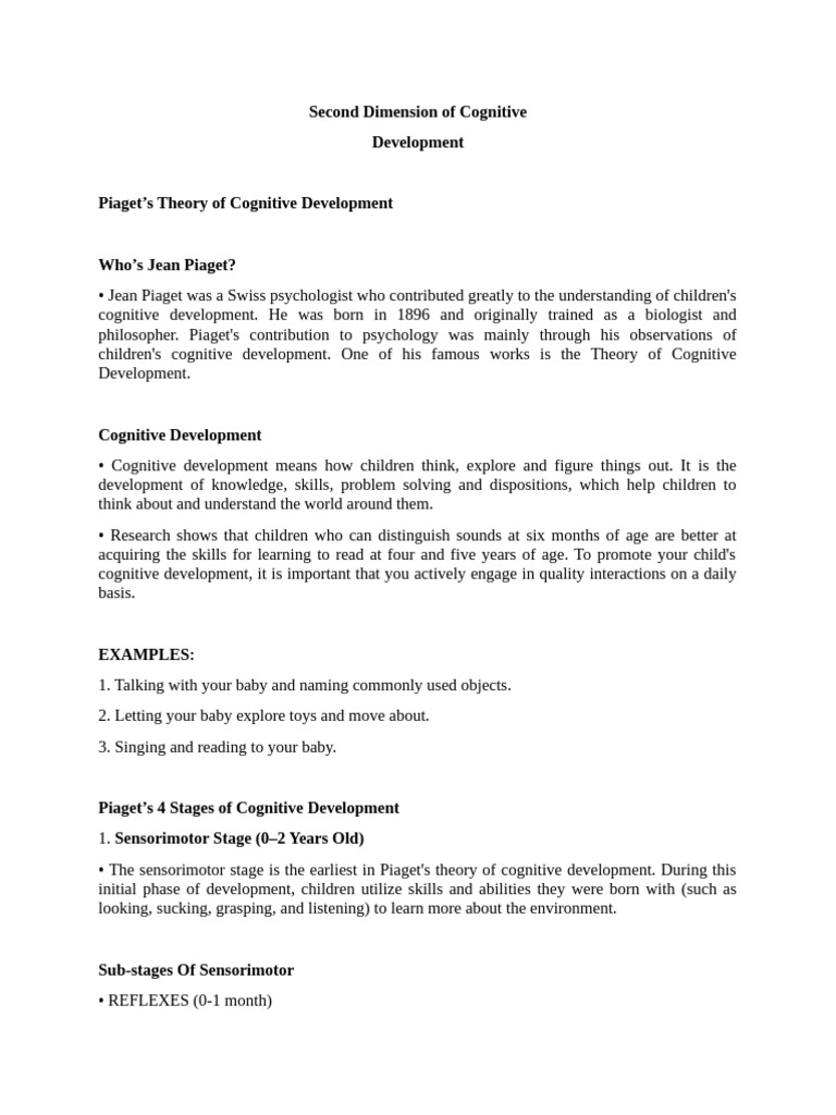 Second-Dimension-of-Cognitive-Development-1 | PDF | Memory | Cognitive ...