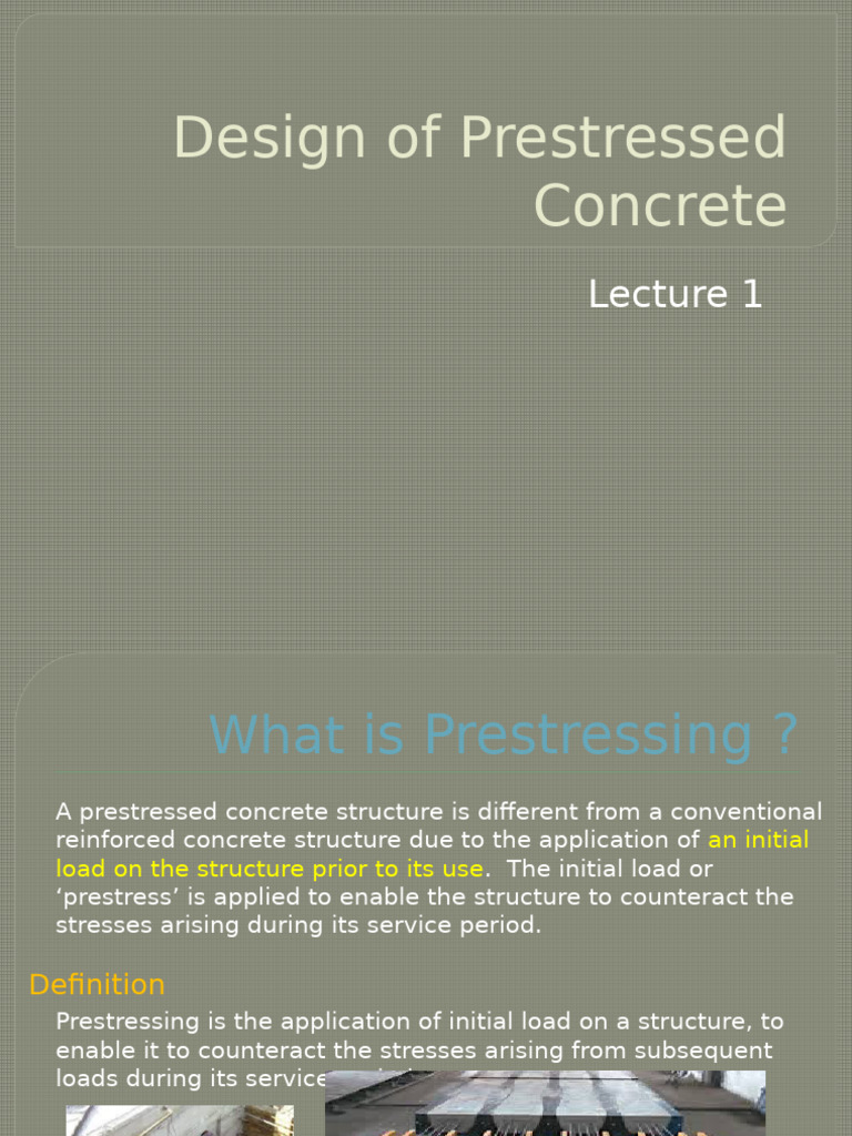 Design of Prestressed Concrete | PDF | Prestressed Concrete | Strength Of Materials