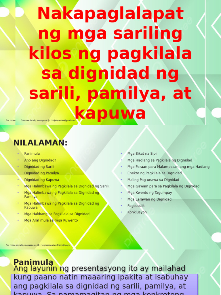 GMRC 7 Q1 2C Nakapaglalapat NG Mga Sariling Kilos NG Pagkilala Sa ...