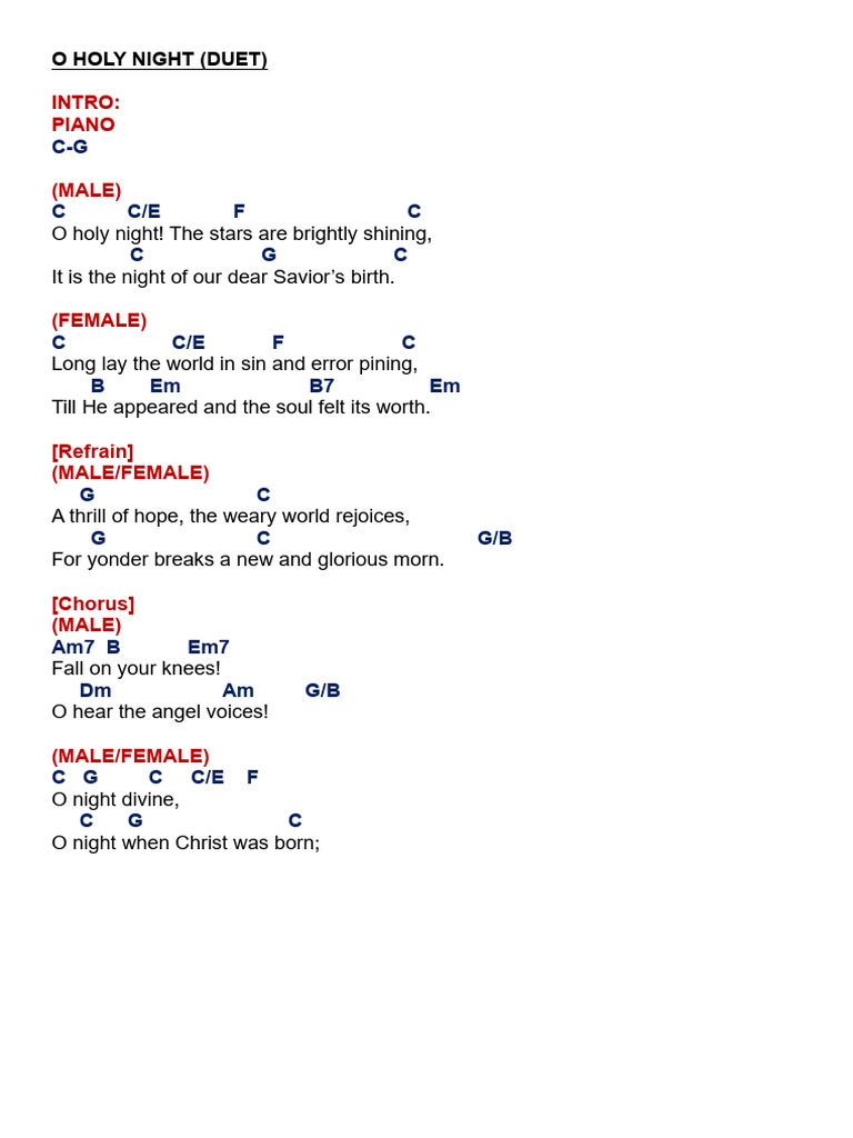 O Holy Night | PDF