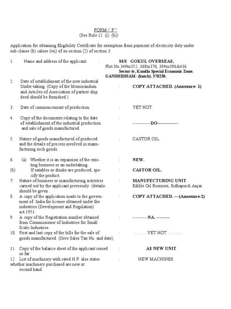 Form F | PDF | Invoice | Economies