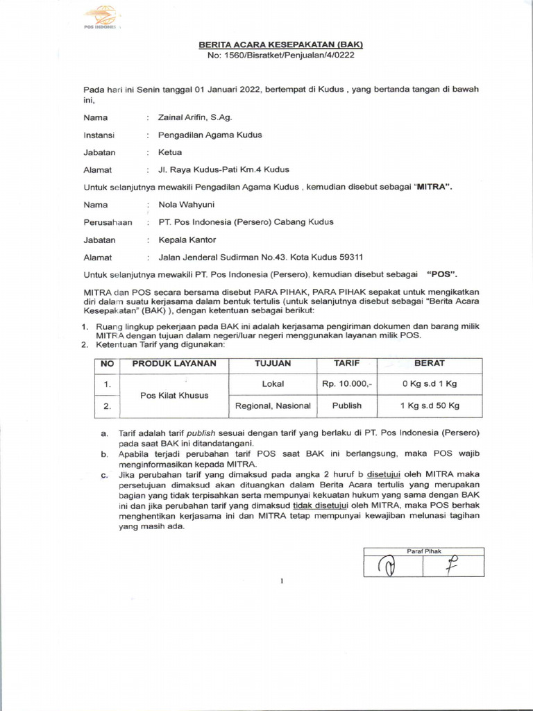 Mou Pos & Pa Kudus | PDF