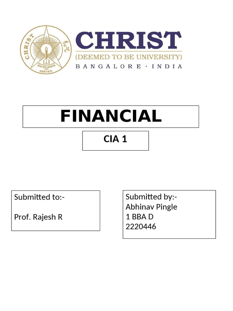 Ac CIA 2 | PDF | Income Statement | Balance Sheet