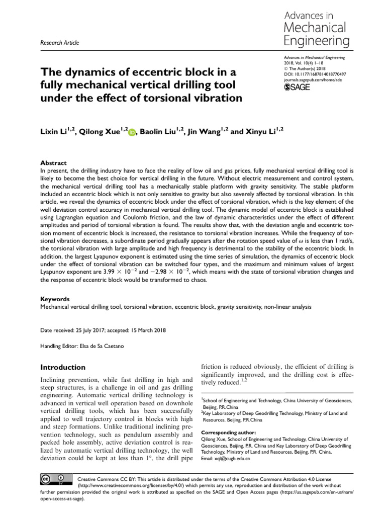 The Dynamics of Eccentric Block in A Fully Mechani | PDF | Oil Well | Force