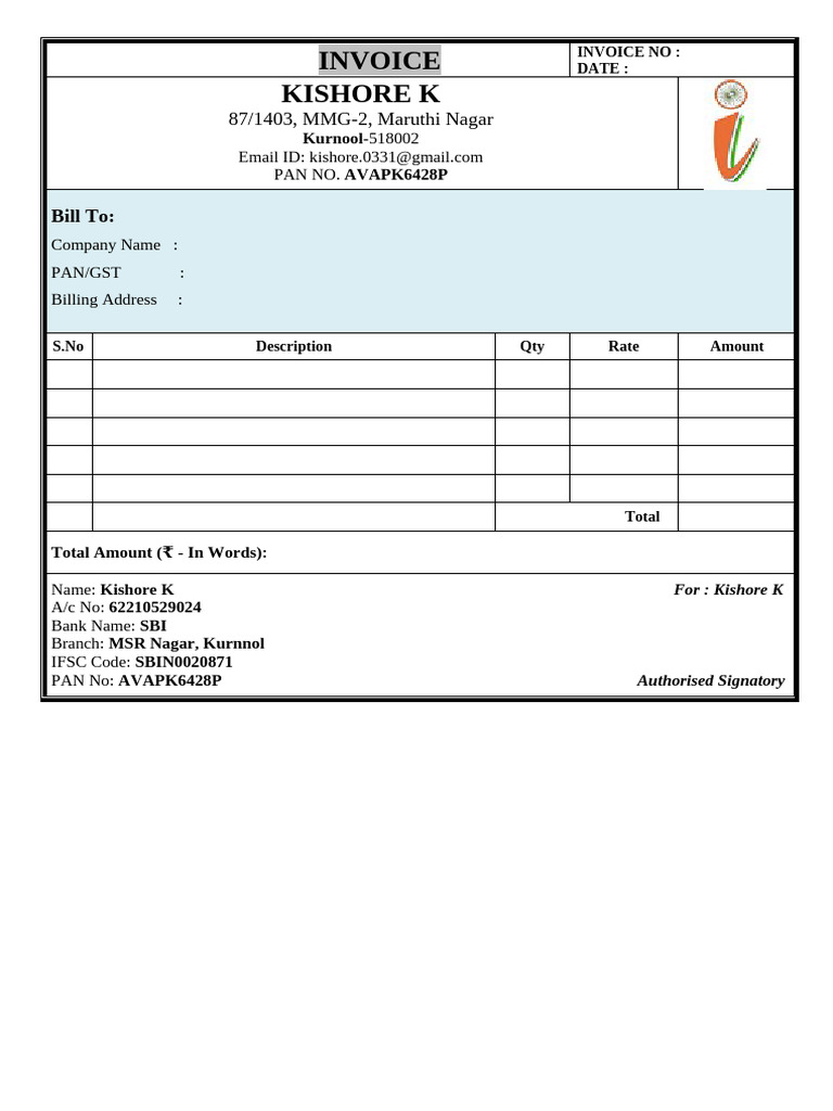 Invoice Format in Word 04 | PDF
