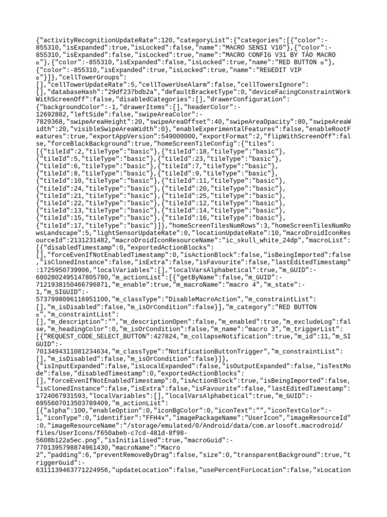 Macro Config v31.Mdr | PDF