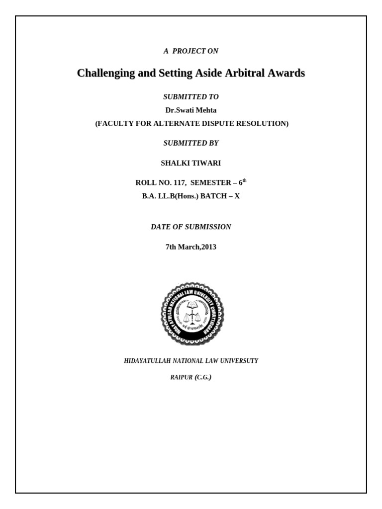 ADR | PDF | Arbitration | Public Policy Doctrine