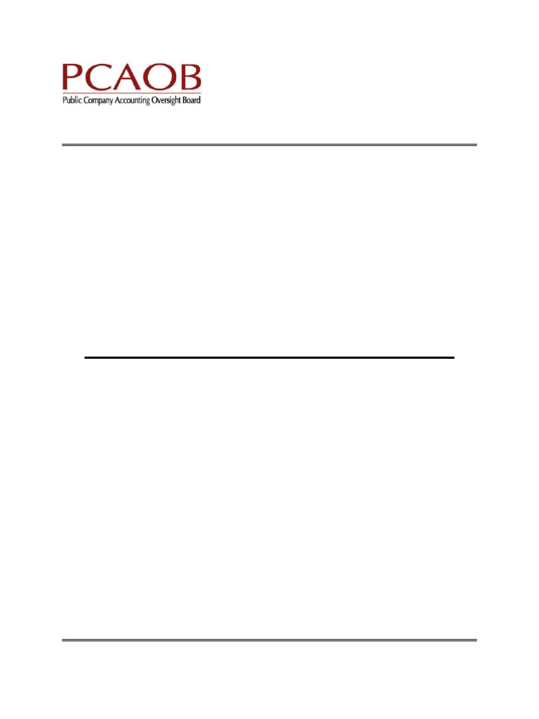 PCAOB Rules | PDF | Deposition (Law) | Public Law