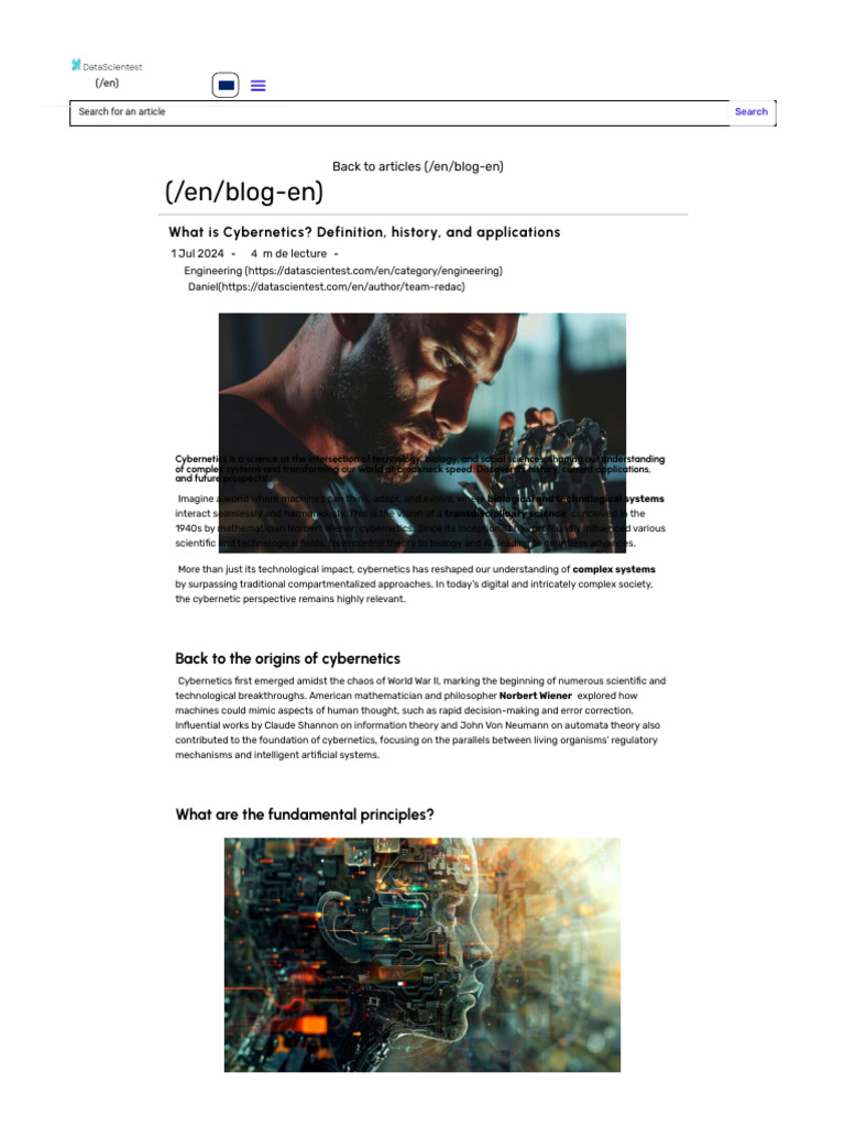 What Is Cybernetics - Definition, History, and Applications | PDF ...