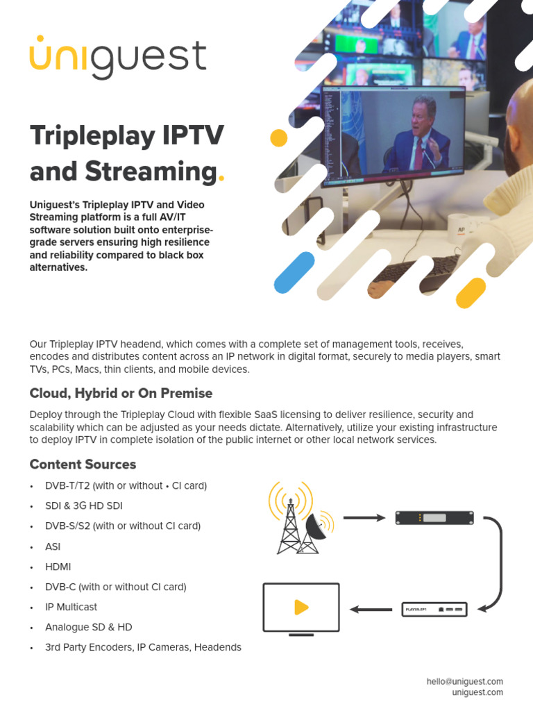 Iptv Video Streaming Pdf Mobile App Hdmi