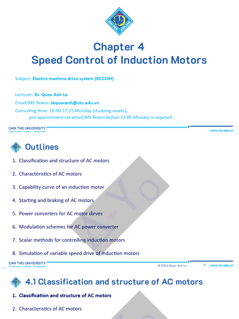 Induction Motor Speed Control Techniques | PDF | Electric Motor ...