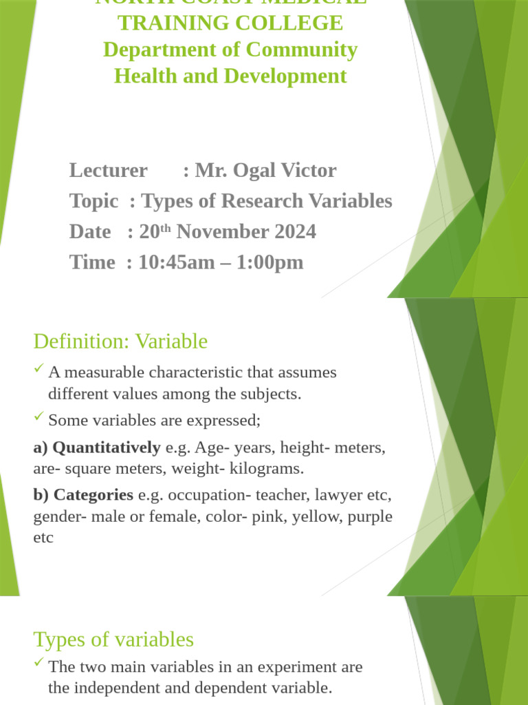 variables ppt | PDF