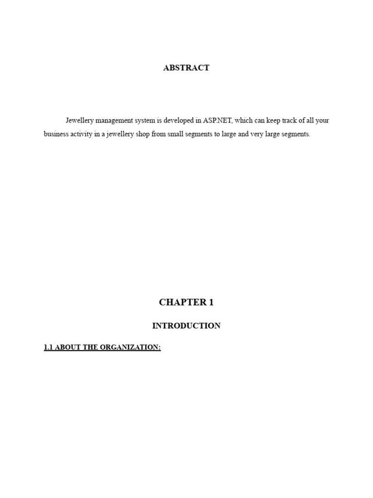 Jewellery Management System Project Report | PDF | Databases | World ...