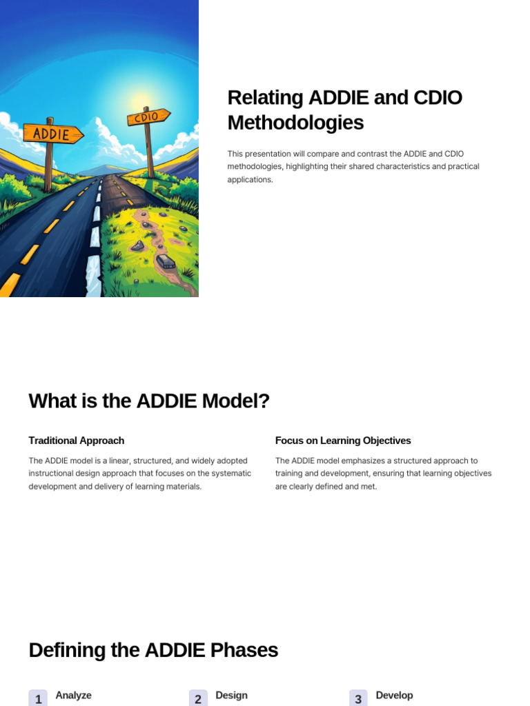 Relating ADDIE and CDIO Methodologies | PDF | Cognitive Science | Cognition