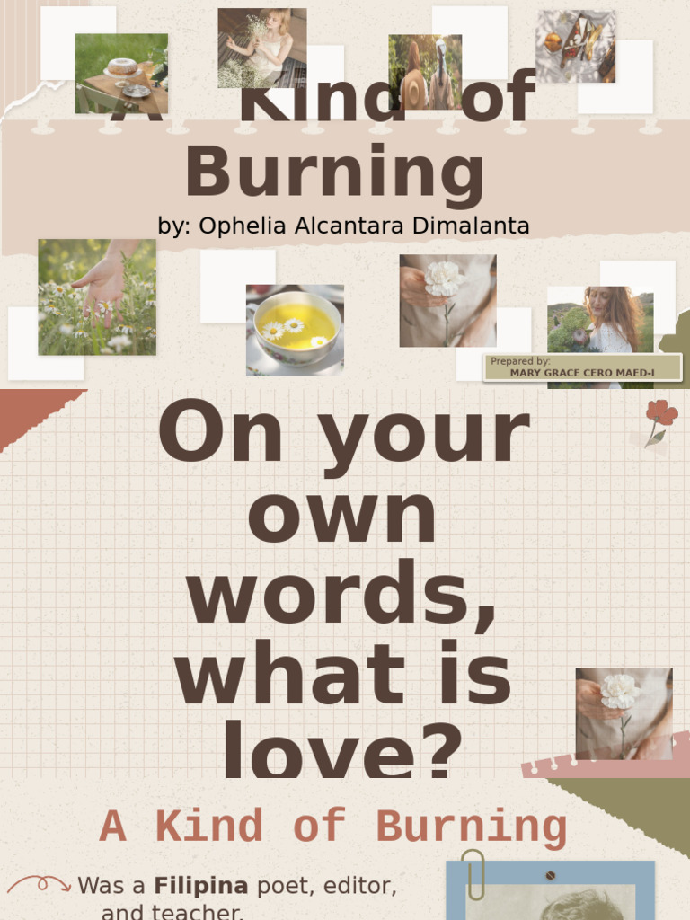 A Kind of Burning: Love Explored | PDF | Writing | Poetry