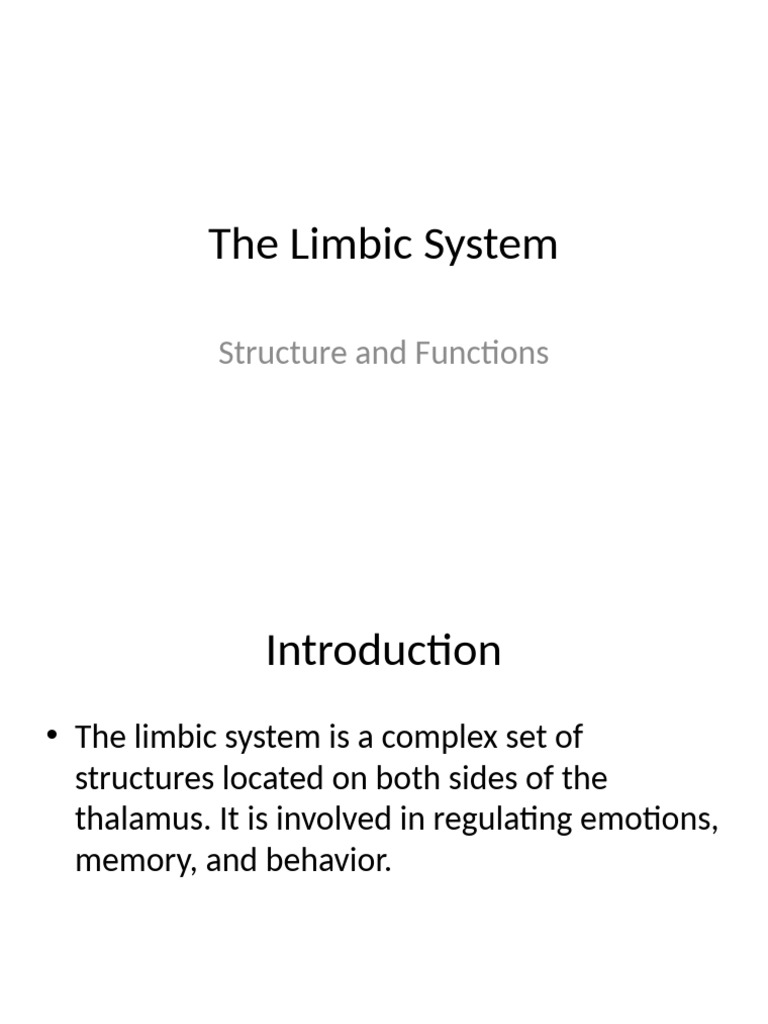 Limbic System: Emotions & Memory | PDF