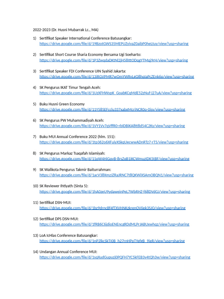 Data Husni 2022-2023 | PDF