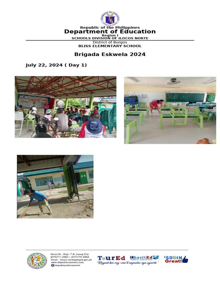 Brigada Eskwela Narrative Report 2024-2025 | PDF