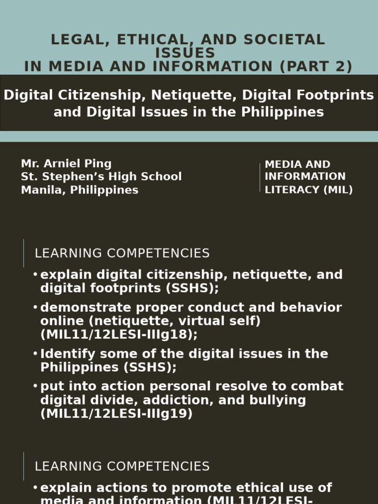 Digital Citizenship and Netiquette in PH | PDF | Cyberspace | Social ...