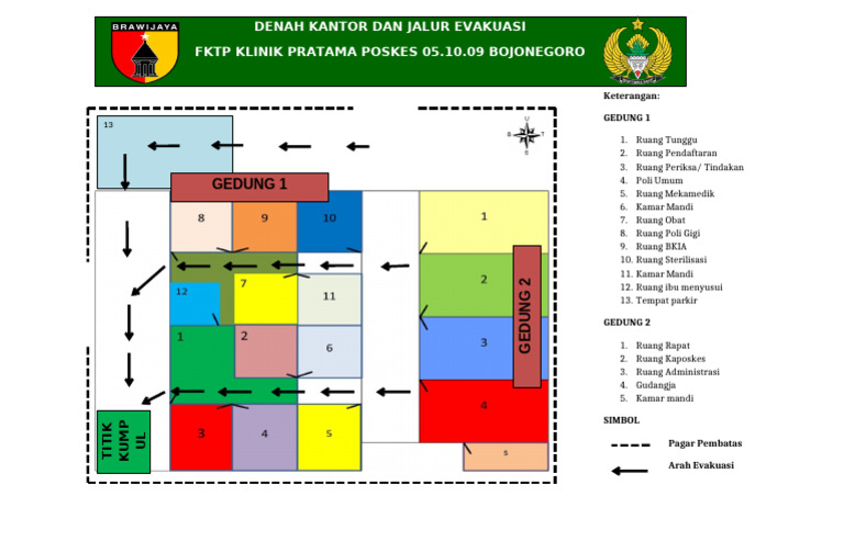 Denah Dan Jalur Evakuasi | PDF