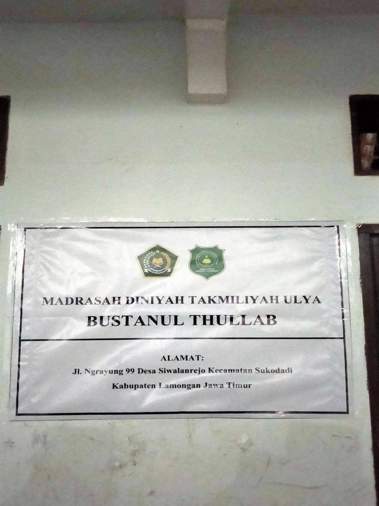 Foto Papan Nama MDTU BT | PDF