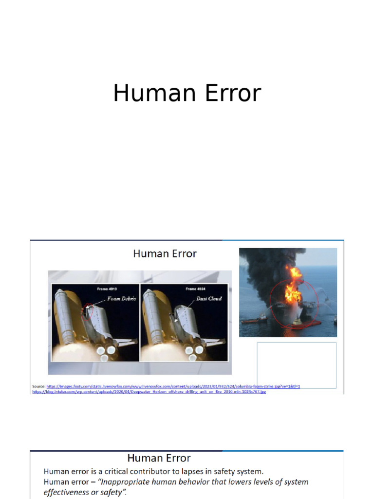 Class Presentation Human Error | PDF