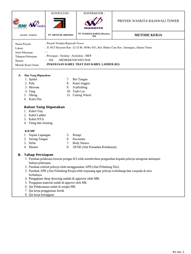 Kabel Tray Dan Ladder | PDF