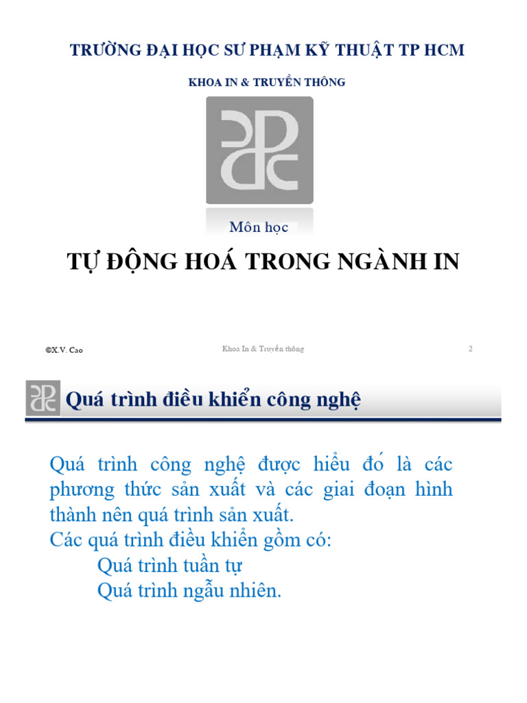 Bai 8 - Cac Qua Trinh Dieu Khien Cong Nghe1 2 | PDF