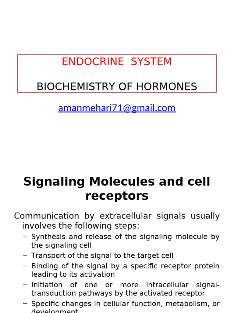 !1. Endocrine System | PDF | Cell Signaling | Signal Transduction
