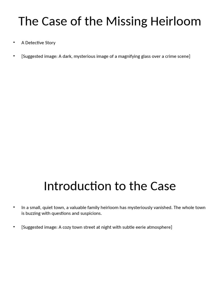 Detective Story Presentation | PDF | Detective | Gemstone