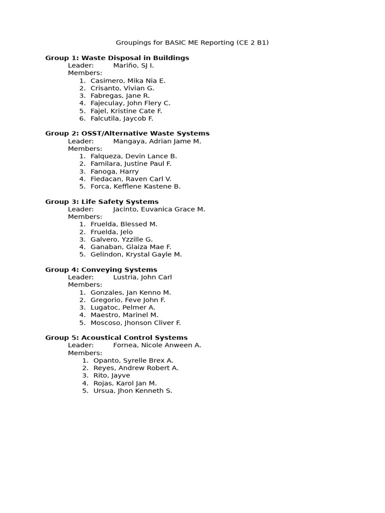 Groupings For BASIC ME Reporting | PDF | Educational Assessment And Evaluation | Evaluation